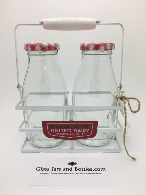 Mini Milk Bottles | Glass Milk Bottles | Glass Jars and Bottles